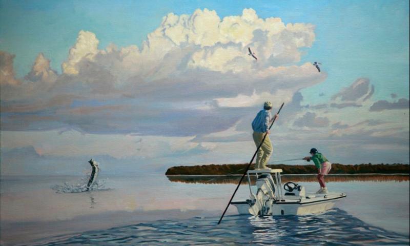 Peter Corbin Fly Fishing Art - Midcurrent
