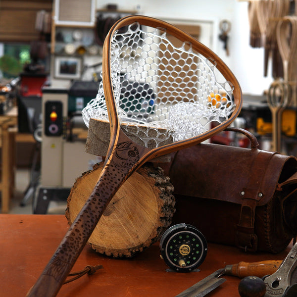 Little Dipper 12"x8" Brook Trout Engraved Classic Landing Net - Midcurrent