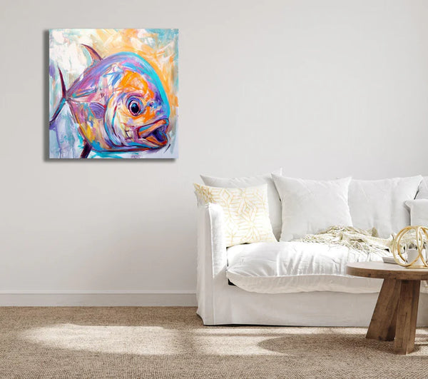 "Expressionist Permit" Mike Savlen Fly Fishing Art | MidCurrent ...