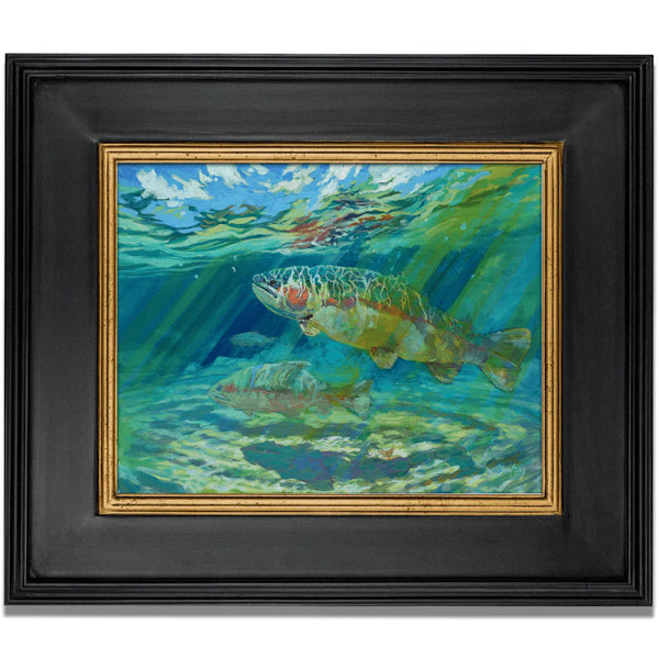 Nymphing Rainbow Original by Mike Savlen - Midcurrent