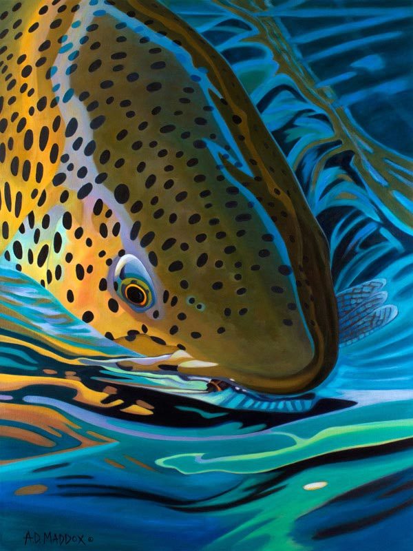 AD Maddox Fly Fishing Art "Rise Series #5" | MidCurrent - Midcurrent